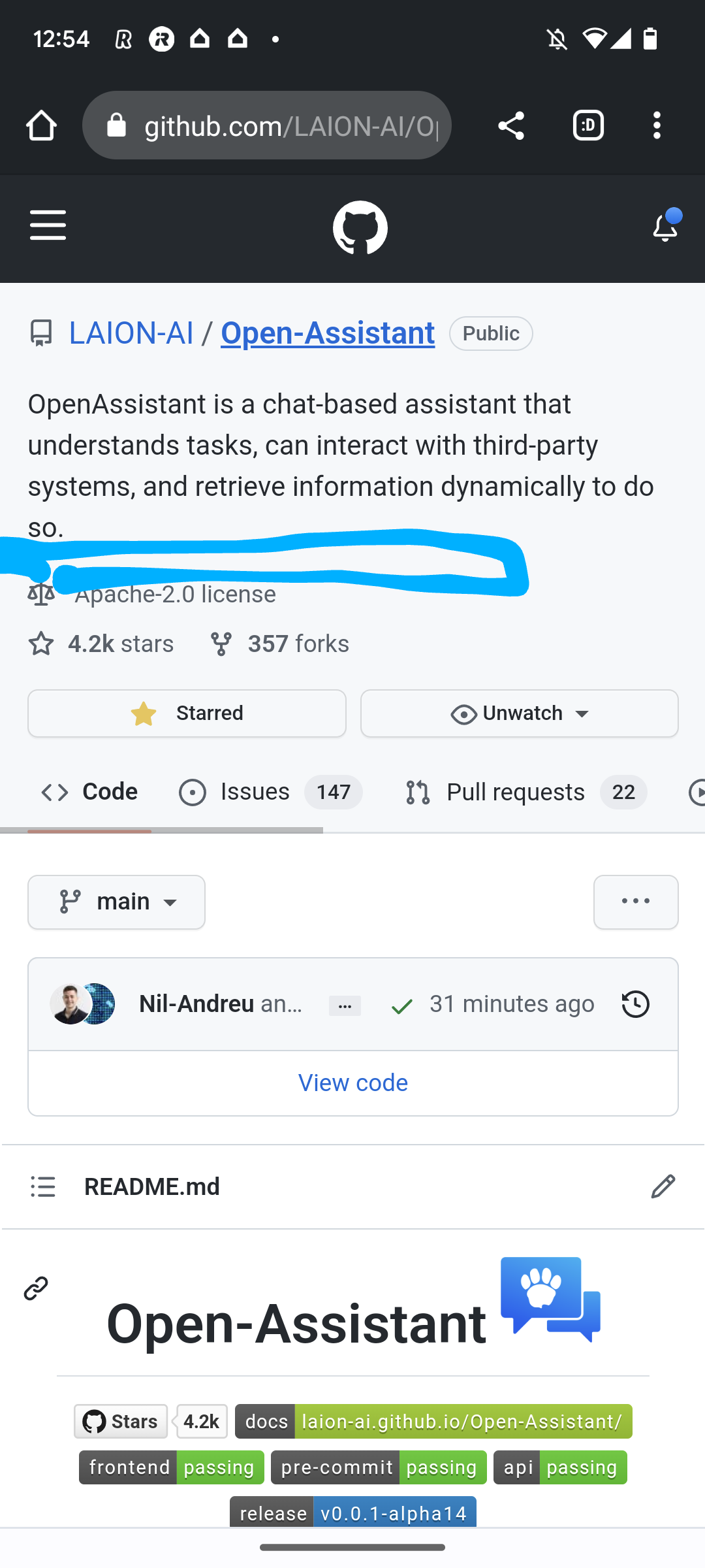 Add Docs Url As Link In Github · Issue 708 · Laion Aiopen Assistant · Github 3993