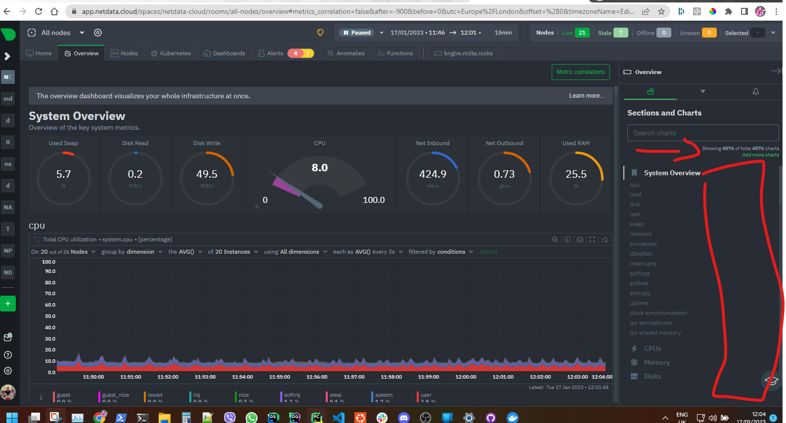 [Bug]: RHS menu bar is now excessively wide · Issue #704 · netdata/netdata-cloud · GitHub