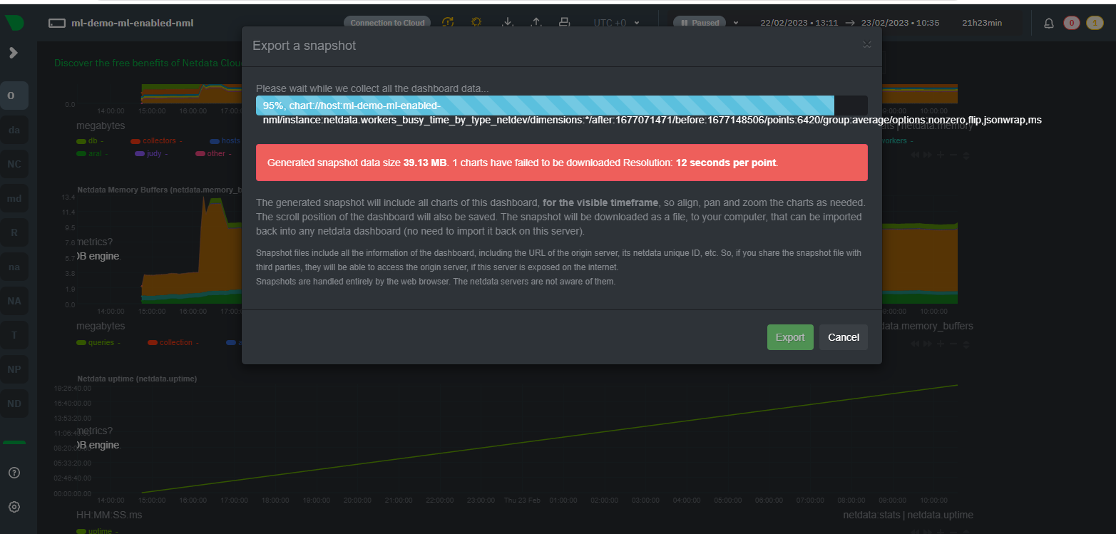 [Feat]: ability to export snapshots in the background · Issue #737 · netdata/netdata-cloud · GitHub