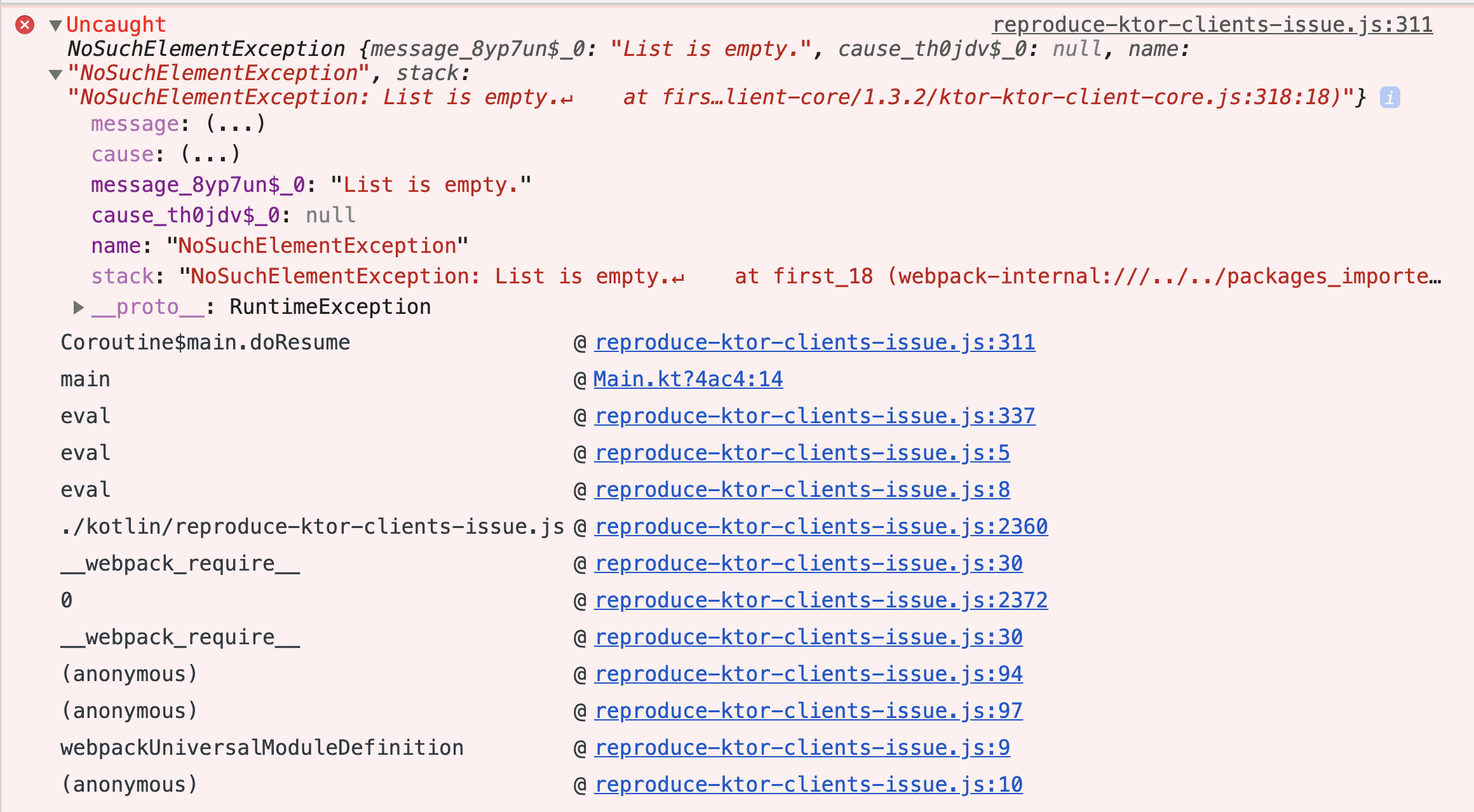 Ktor Client Serialization JS: Can't obtain default serializer / NoSuchElementException · Issue ...