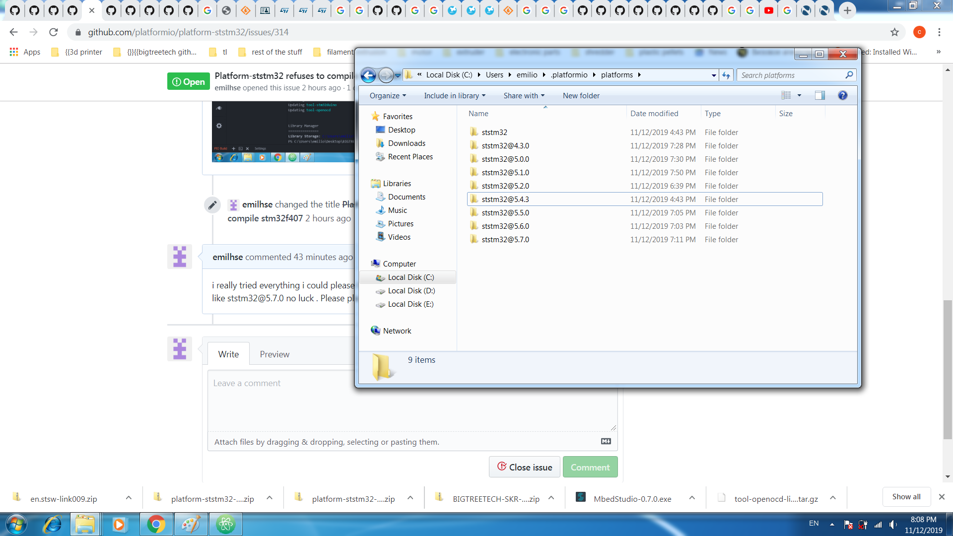 Platform-ststm32 refuses to compile stm32f407 this is SKR PRO board Tried everything · Issue ...