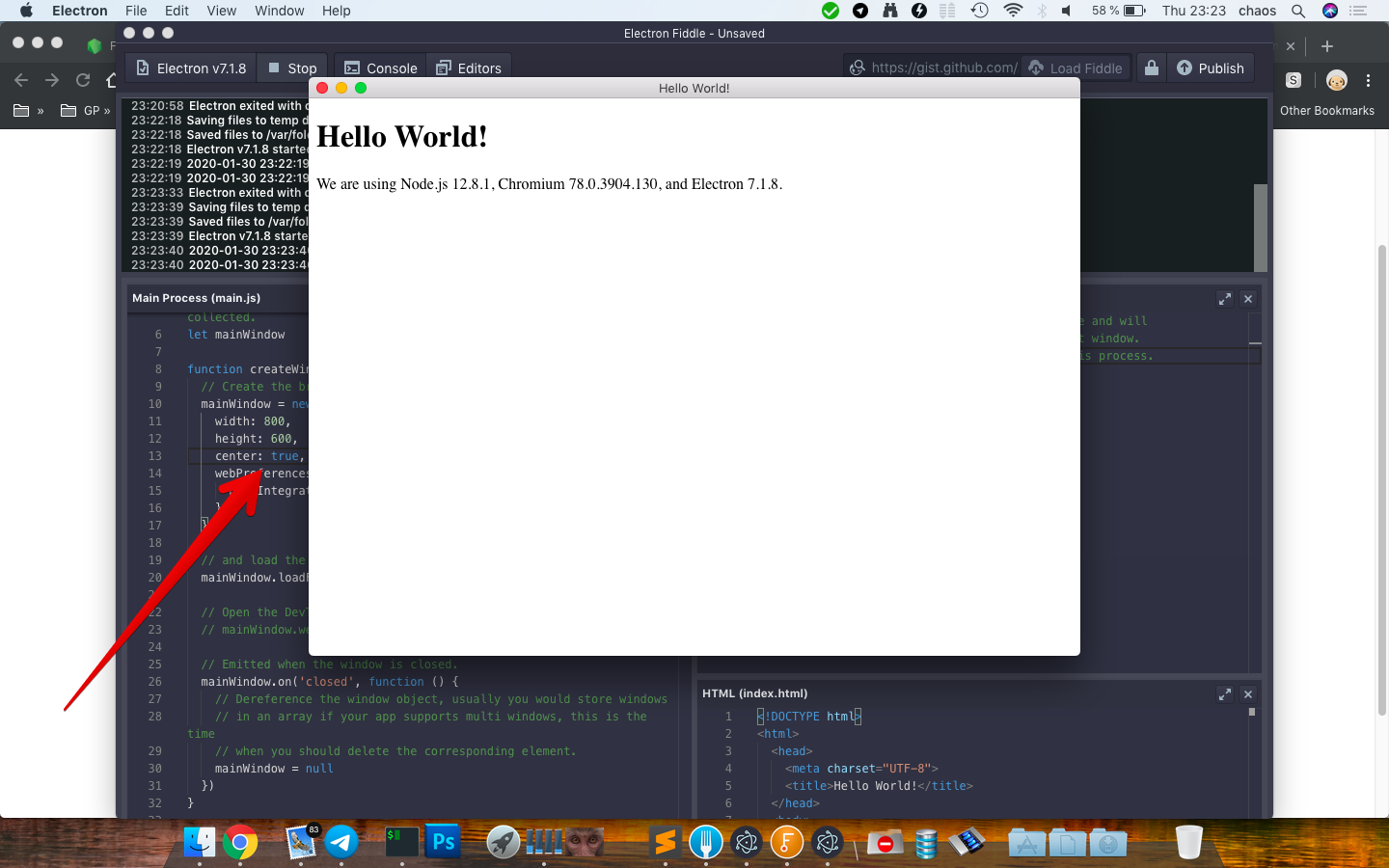 BrowserWindow - center option does not correctly center vertically when set to true (but does ...