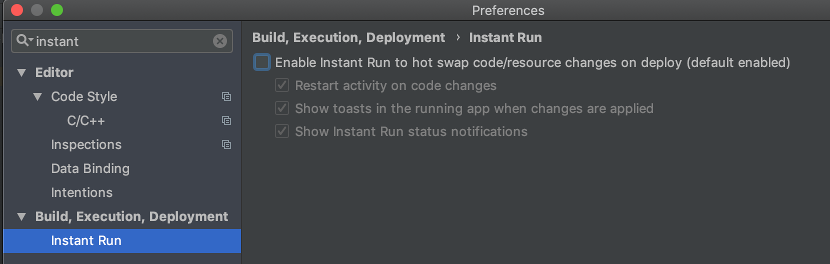 App fails to run due to Instant Run and jacoco · Issue #123 · TheJuki/KFormMaster · GitHub
