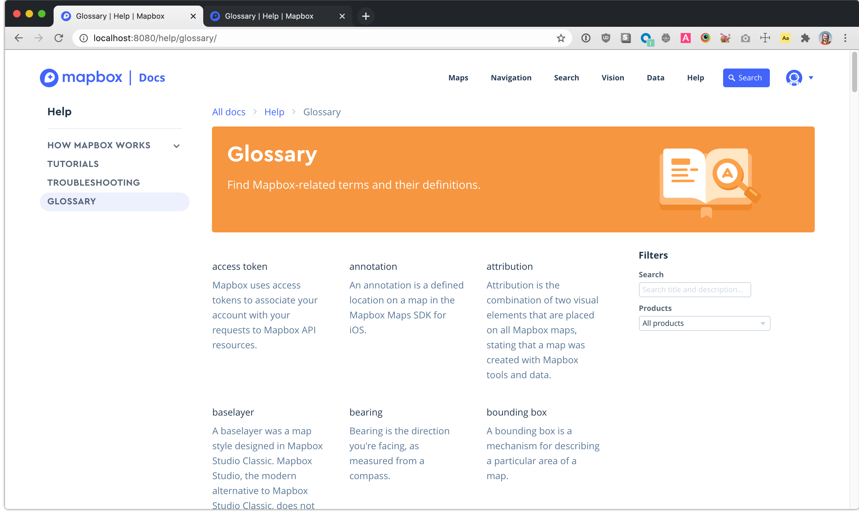Should we deprecate Glossary components in favor of exampleIndex layout? · Issue #374 · mapbox ...
