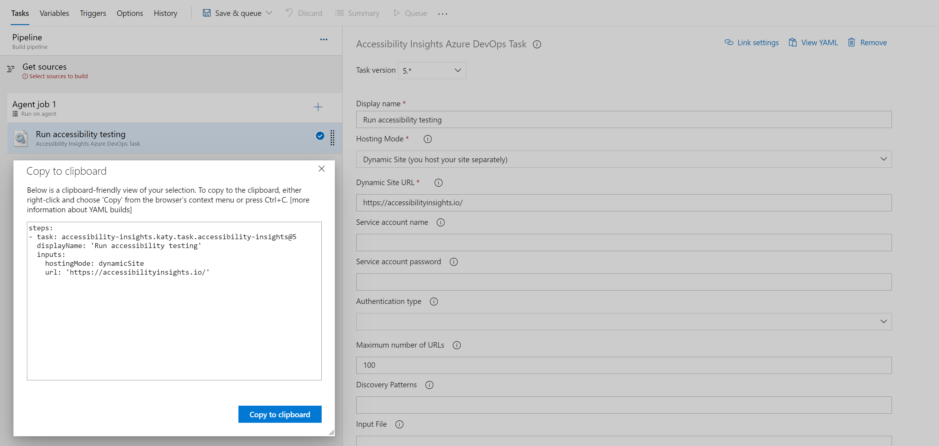 Cannot Add Task In A Classic Pipeline Without Setting Authentication Type · Issue 1357