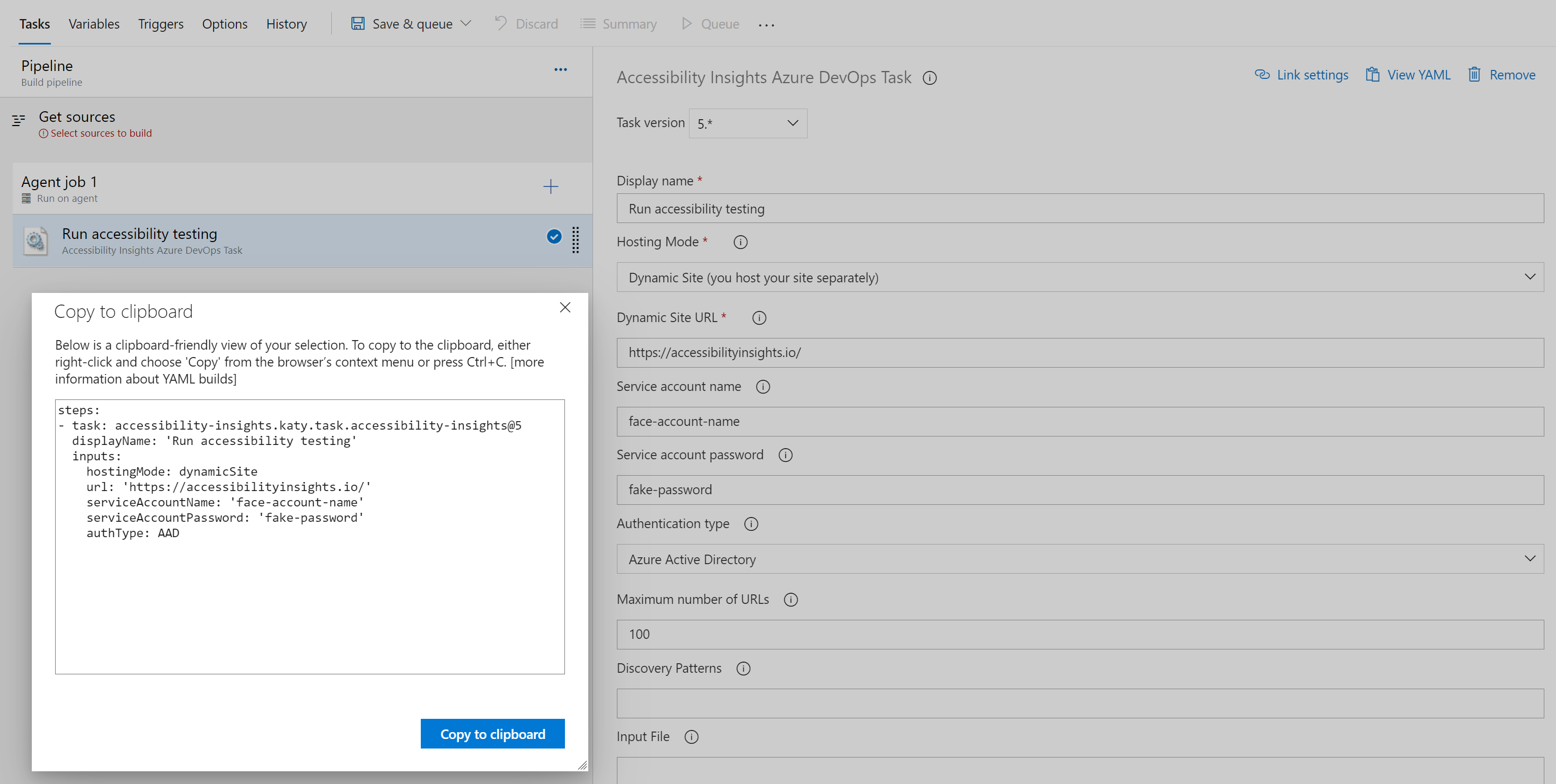 Cannot Add Task In A Classic Pipeline Without Setting Authentication Type · Issue 1357