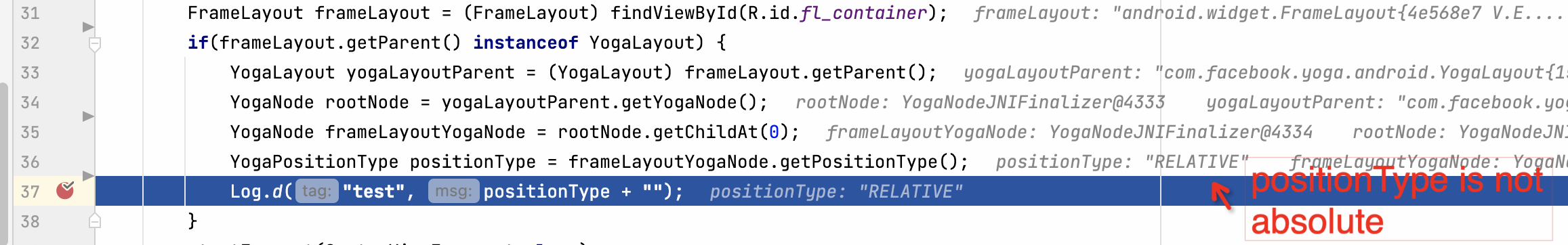 The attribute app:yg_positionType="absolute" is not work in Android · Issue #1179 · facebook ...