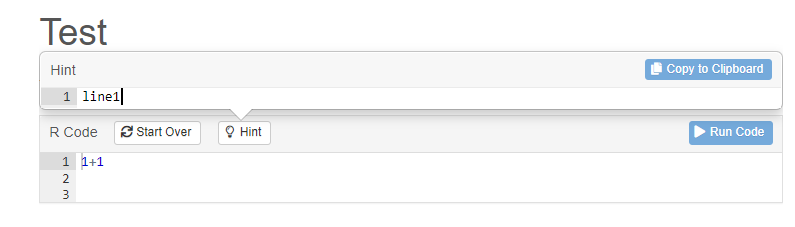 Height of the hint box is 1 line only · Issue #689 · rstudio/learnr · GitHub