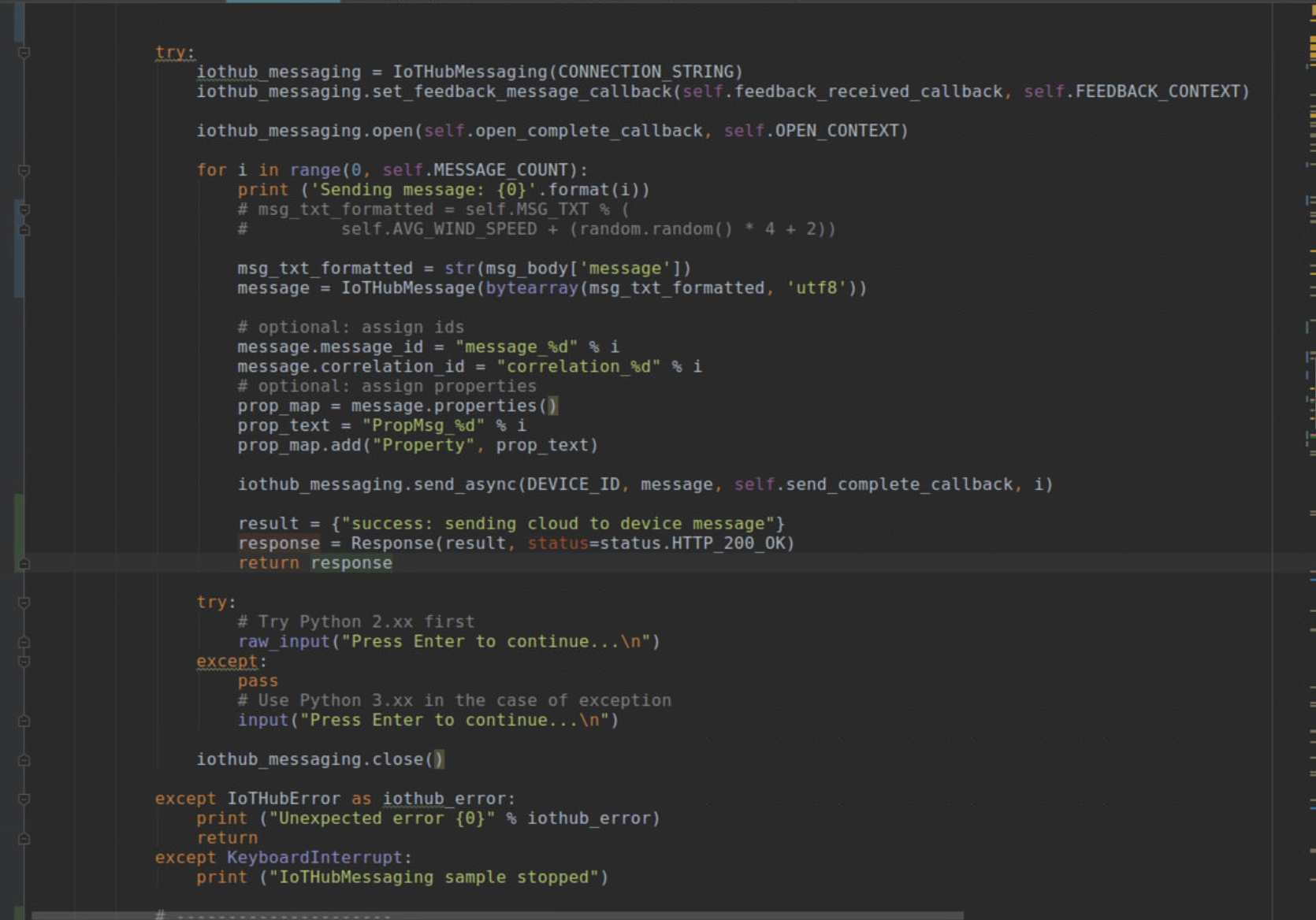 AZ IoT C2D get lots of errors from C library when send messages via Django server · Issue #223 ...