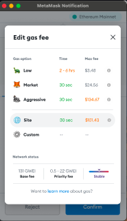 EIP-1559 V2: Edit gas fee modal - show site and custom settings · Issue #12451 · MetaMask ...