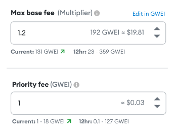 EIP-1559 V2: Advanced gas fee modal - Max base fee and priority fee inputs · Issue #12475 ...