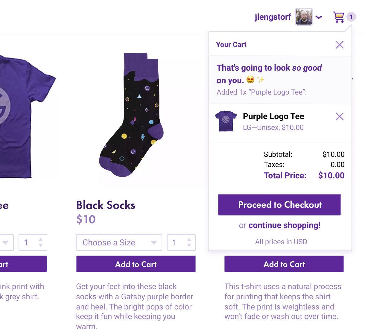 Show alternating "Product added to cart" message · Issue #87 · gatsbyjs/store.gatsbyjs.org · GitHub
