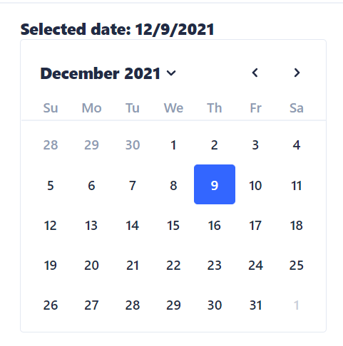 No option to change the color of the current date selection · Issue #1565 · akveo/react-native ...