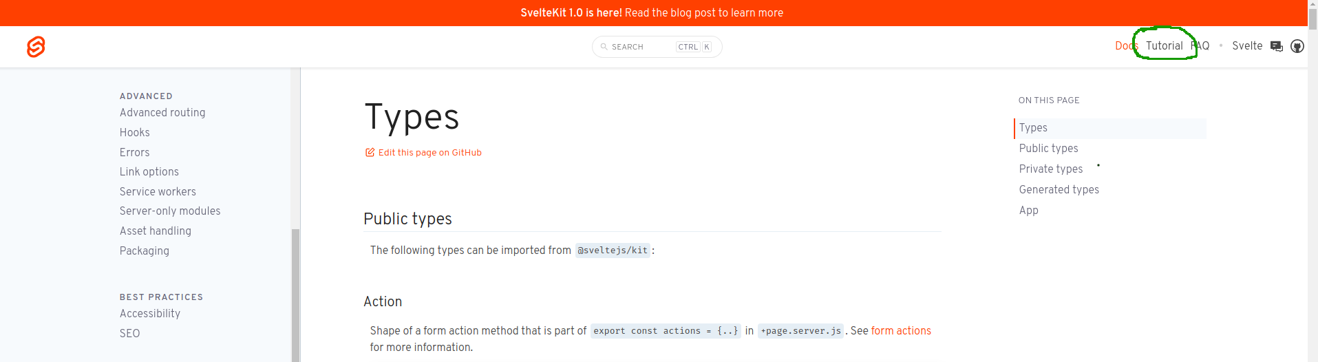 The Interactive Tutorial Is Not Easy To Find · Issue 8567 · Sveltejs