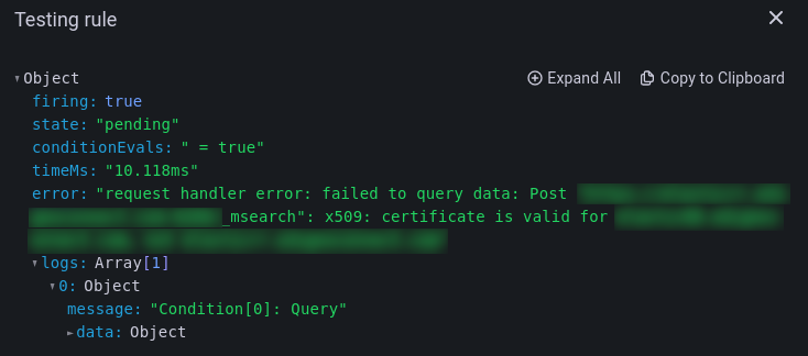 Alert "engine" does not honor "Skip TLS Verify" for Elasticsearch data source · Issue #37687 ...