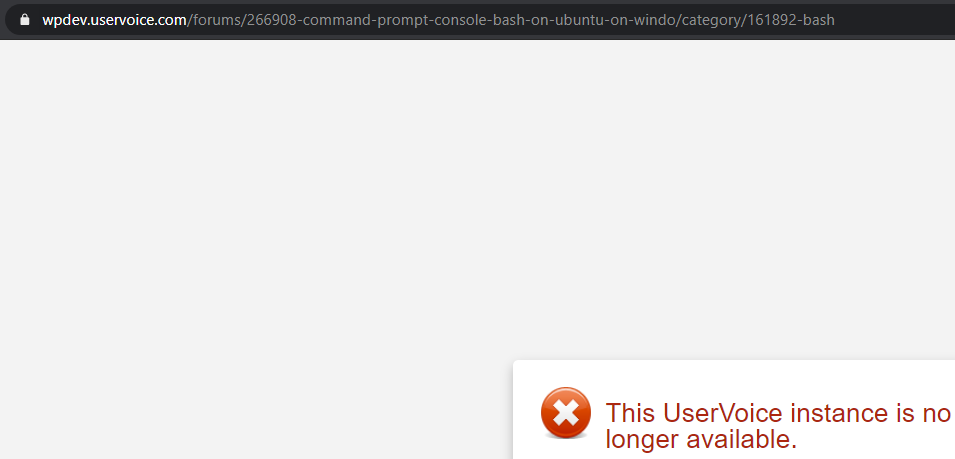 Command-line UserVoice portal · Issue #777 · MicrosoftDocs/WSL · GitHub