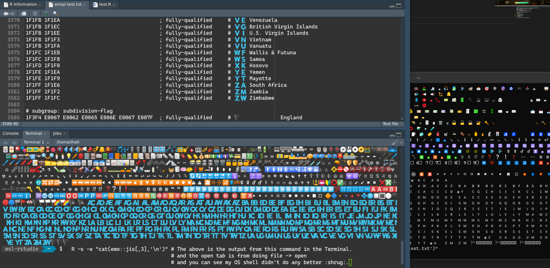 Emoji Unicode not showing in RStudio console · Issue #7255 · rstudio/rstudio · GitHub