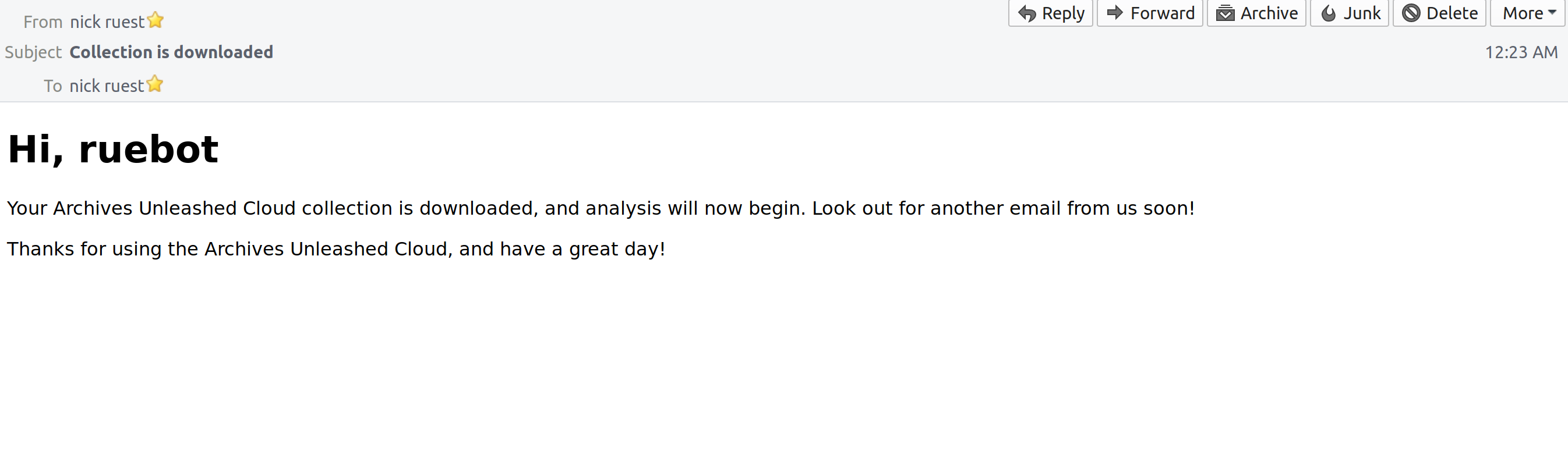 Setup a mailer · Issue #31 · archivesunleashed/auk · GitHub