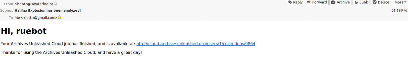 Collection Detail in Mailer Message · Issue #54 · archivesunleashed/auk · GitHub
