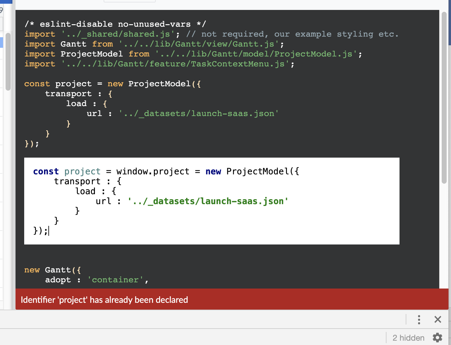 Pasting code into demo code editor keeps styling/formatting from IDE · Issue #158 · bryntum ...