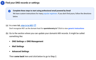 Verify opentelemetry.io domain ownership for Google Workspace by adding ...