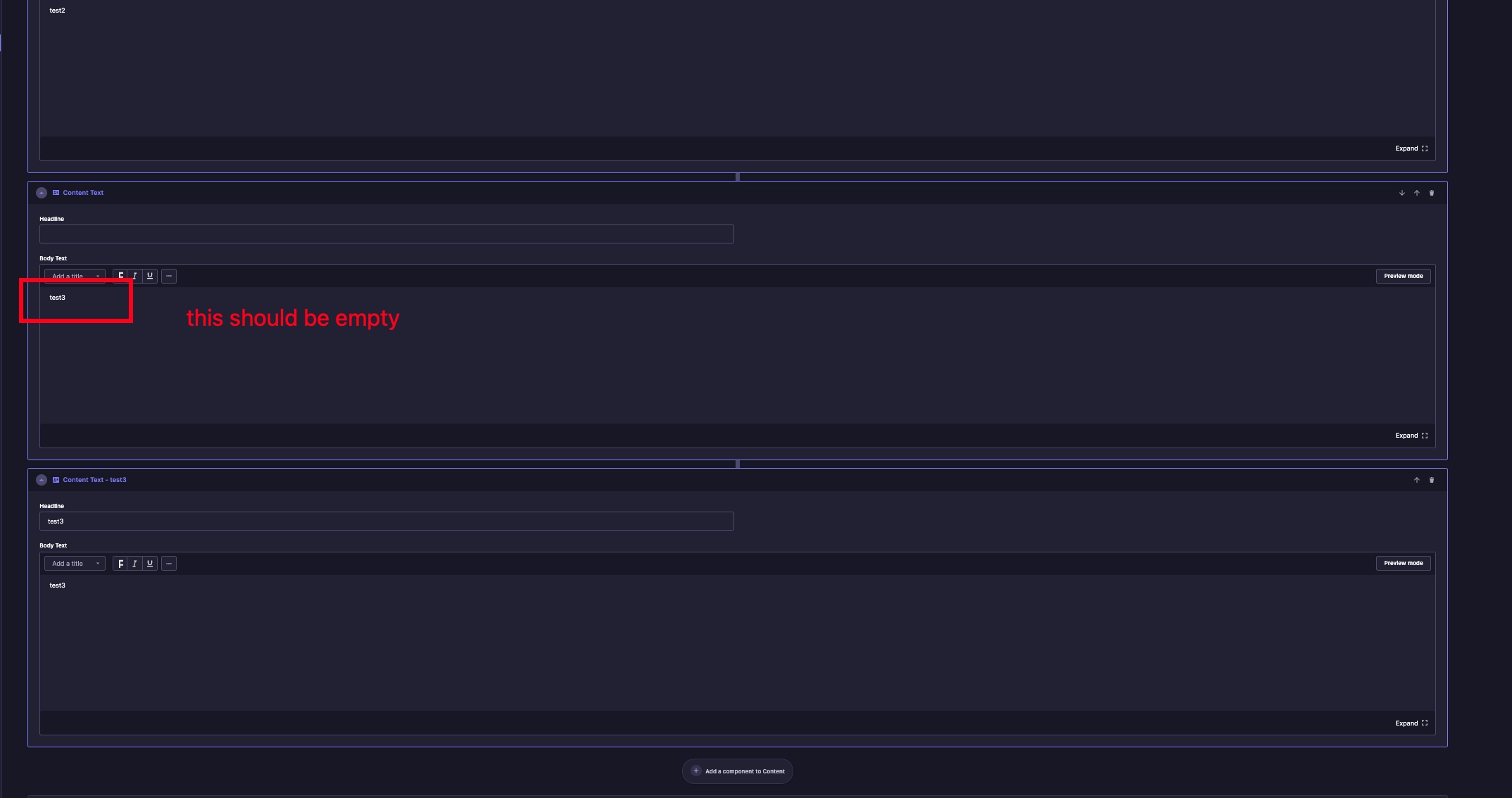 Reordering with empty block in Dynamic Zone cause content issues · Issue #15064 · strapi/strapi ...