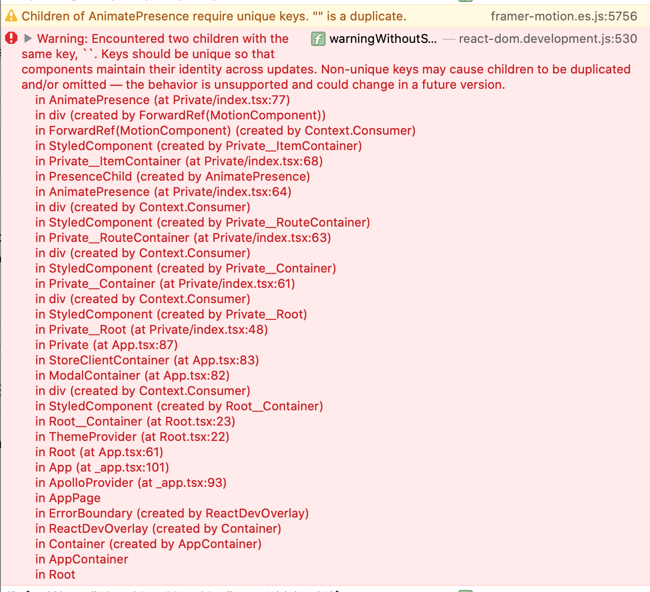 [BUG] AnimatePresence initial={false} is applied to all components below it in the render tree ...
