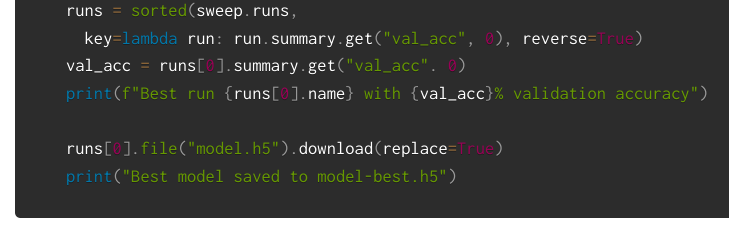 [App]: error in copy/paste code on Download the best model file from a sweep · Issue #4657 ...