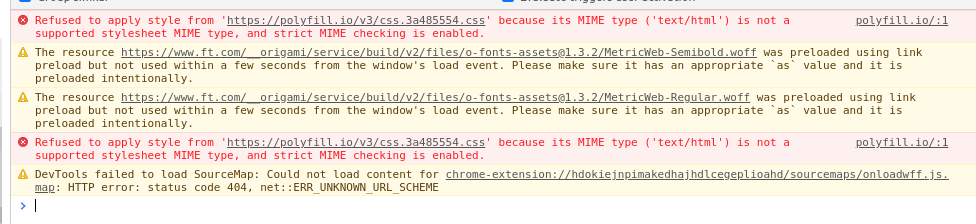 Website look weird, no styles loading. · Issue #2251 · polyfillpolyfill/polyfill-service · GitHub