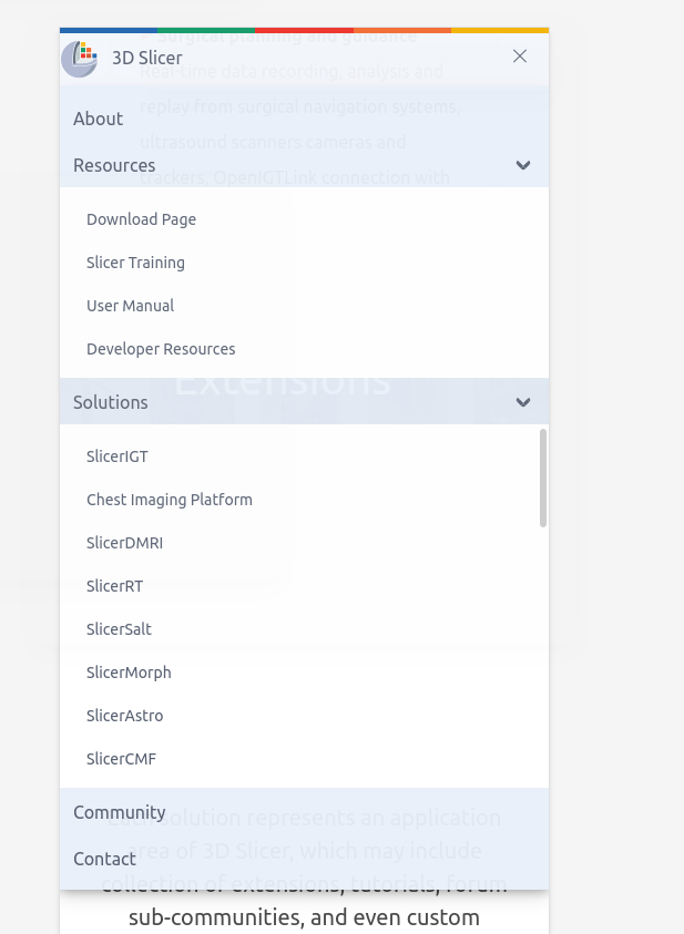 Fix header for mobile version · Issue #41 · Slicer/slicer.org · GitHub