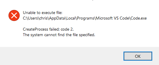 Error updating vscode - Windows 10 · Issue #95257 · microsoft/vscode ...