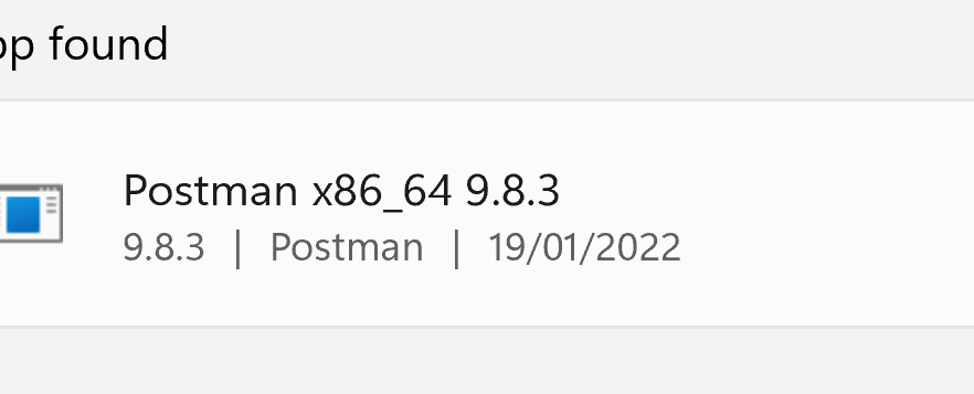 Postman's entry on Windows Control panel has Setup file's name · Issue ...
