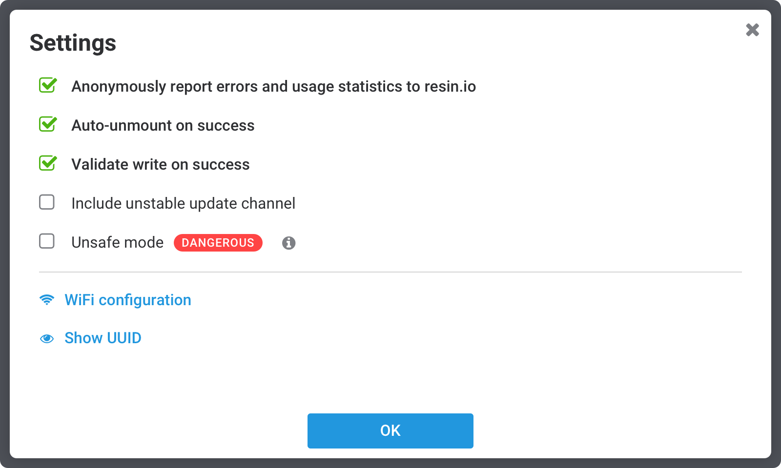 Make Settings Page A Modal · Issue 2248 · Balena Ioetcher · Github