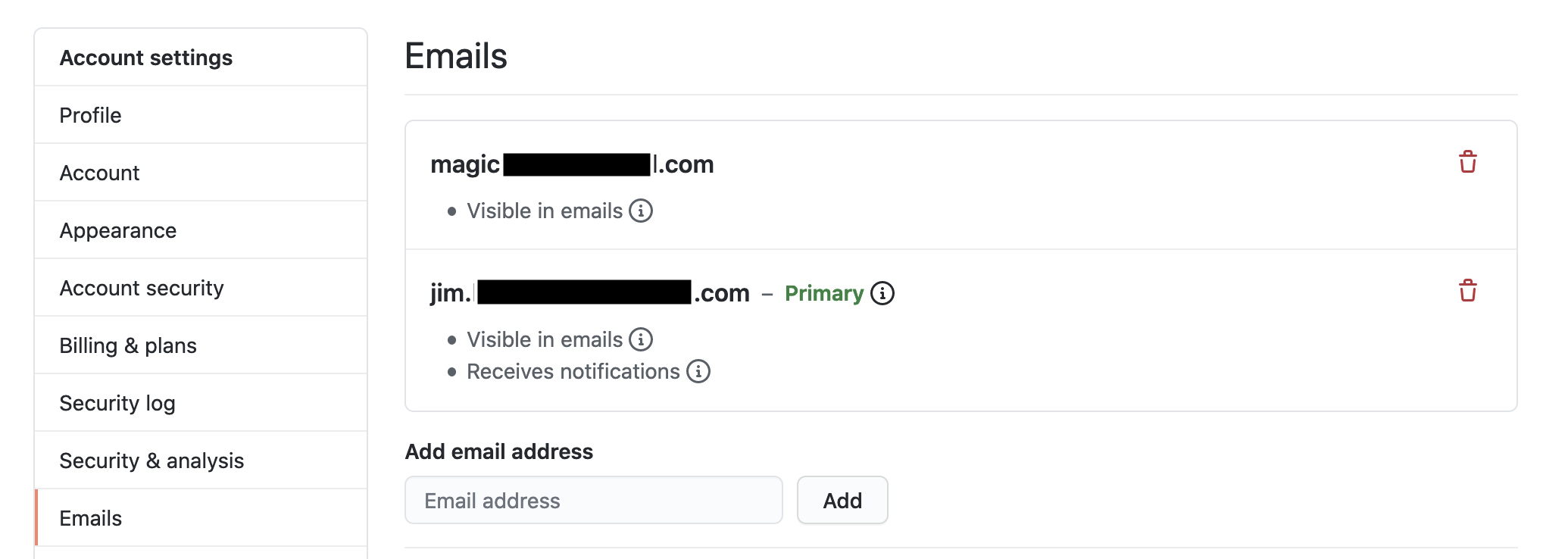 Incorrect warning for incorrect Git config email address with multiple Github account emails ...