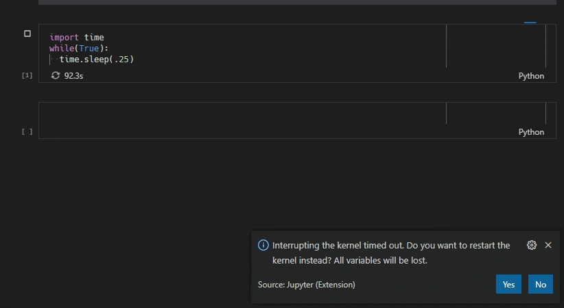 Jupyter restart notification asks again in another notification ...