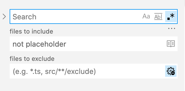 Help users use the search viewlet by providing a contextual reference ...