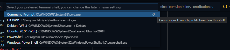 Default terminal profiles · Issue #119454 · microsoft/vscode · GitHub