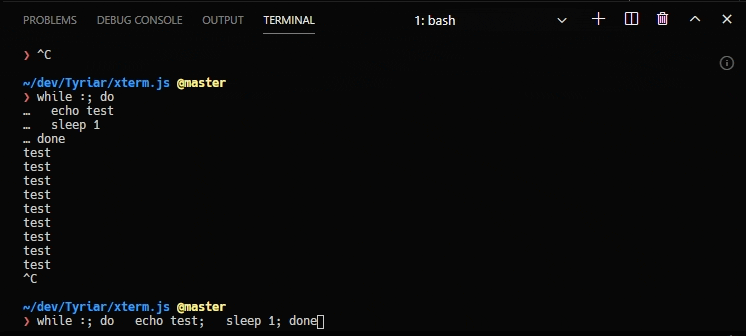 Selection doesn't react properly when lines are trimmed · Issue #3261 · xtermjs/xterm.js · GitHub