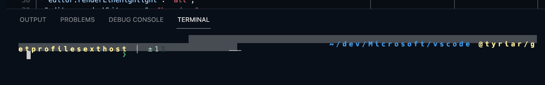 Weird letter spacing in Integrated Terminal for VS Code · Issue #120004 ...
