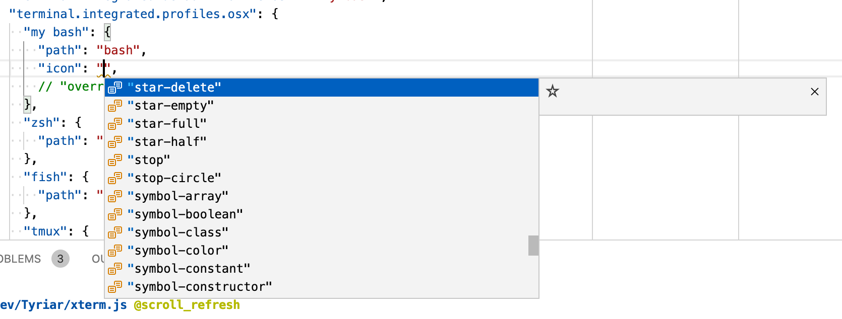 No intellisene for icons · Issue #122473 · microsoft/vscode · GitHub