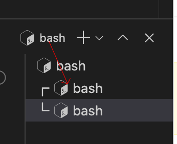 Drag and drop inline tab onto a split tab in tabs list will write the terminal uri to the ...