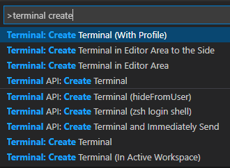 Terminal: inconsistent commands in palette · Issue #130851 · microsoft/vscode · GitHub