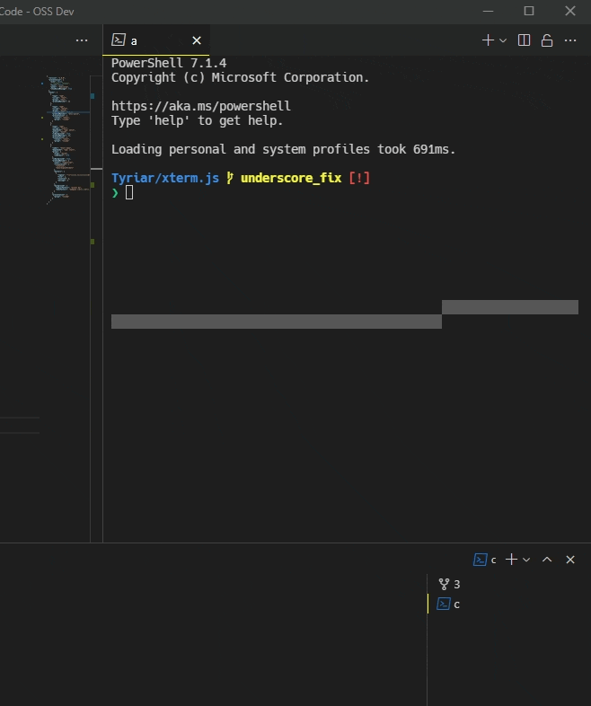 New Extension Contributed Terminal In Editor Dropdown Always Opens In