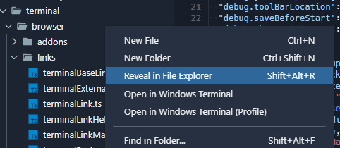 Doesn't open external terminal at right folder. · Issue #131825 ...