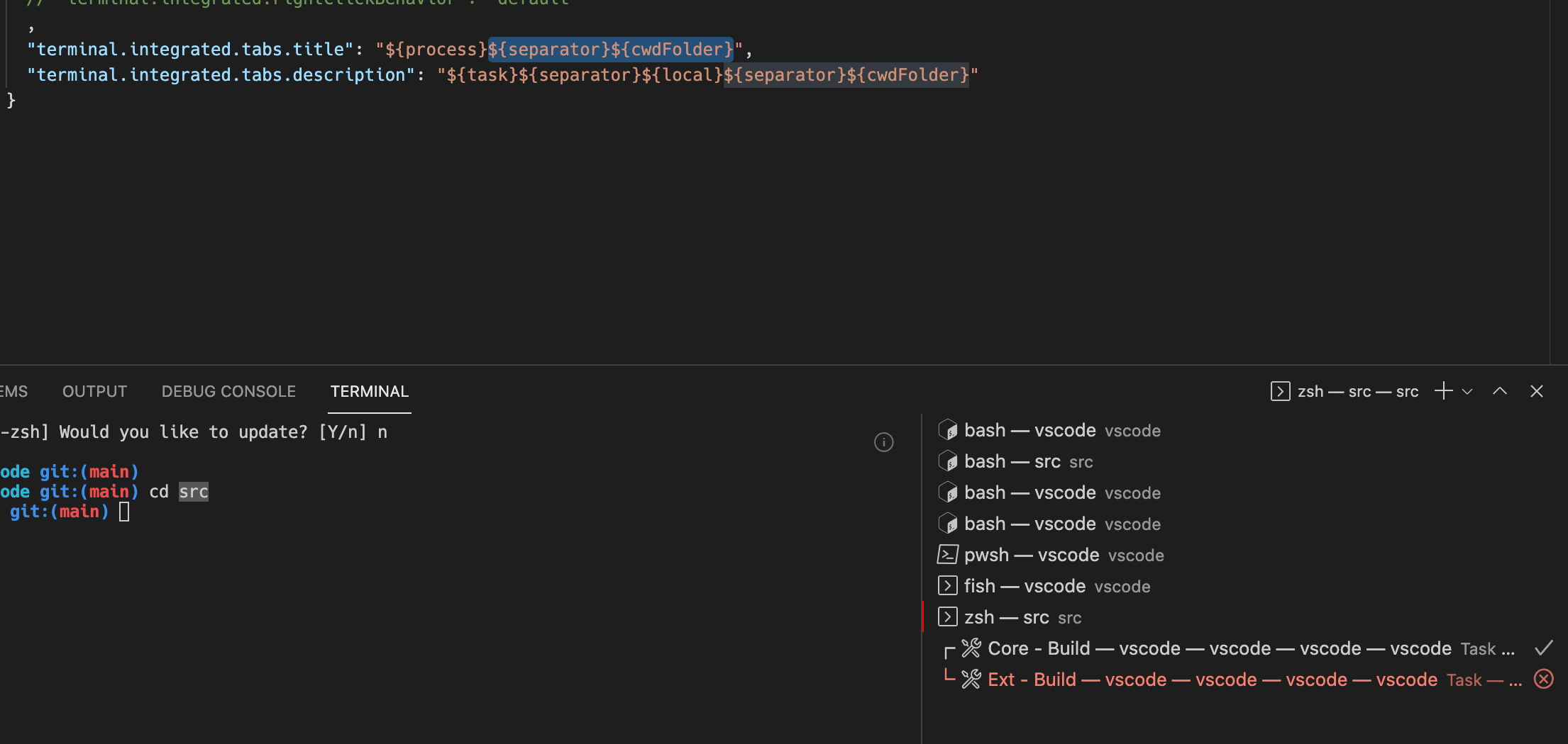 Cwd is being added too many times to terminal tab · Issue #133104 ...