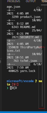Vertical terminal scroll bar can be small · Issue #134513 · microsoft ...