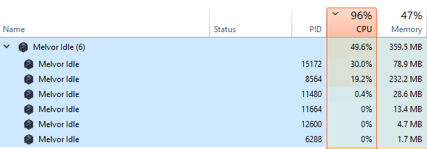 Excessive CPU and GPU usage when any progress bar is on screen · Issue #1539 · MelvorIdle ...