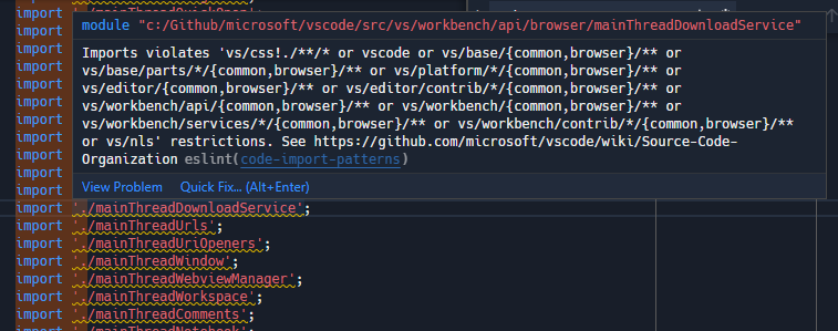 A lot of eslint warnings due to relative imports now being banned · Issue #141165 · microsoft ...