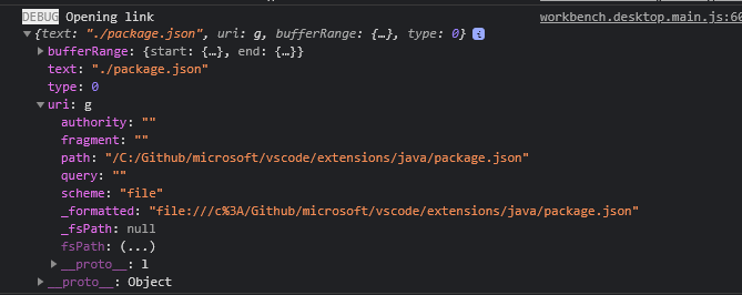 Links to relative files don't work if the workspace has a file of the ...