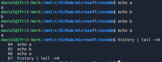 Terminal: recent command list should de-duplicate · Issue #143695 · microsoft/vscode · GitHub